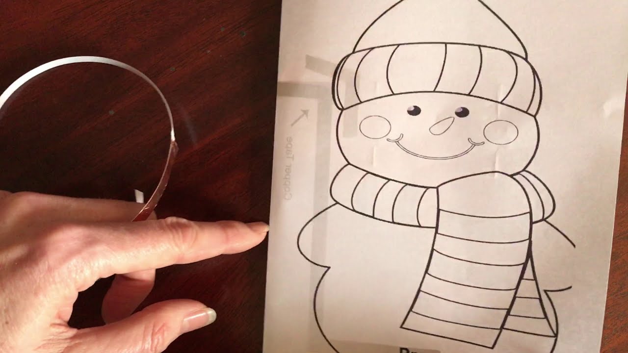 paper circuit lesson (snowman template) - YouTube