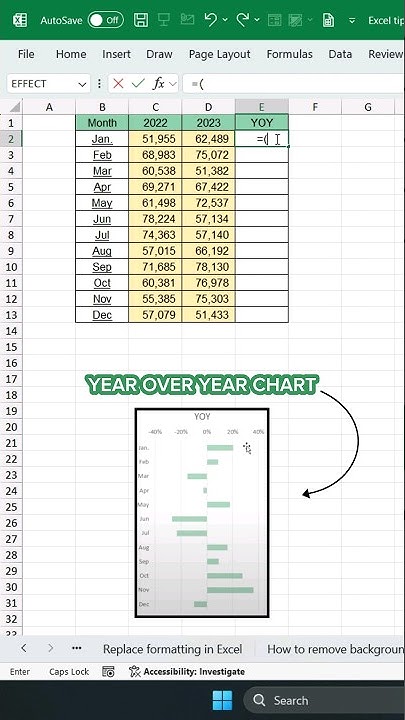 How to Create Year-over-Year Charts in Excel #shorts - YouTube