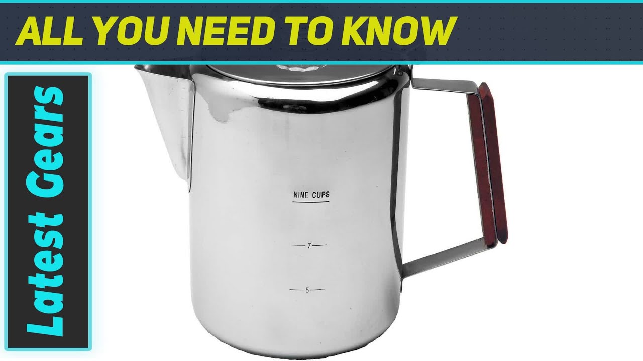 Texsport 9 Cup Stainless Steel Percolator Coffee Maker: Brewing Perfection for Your Outdoor ...