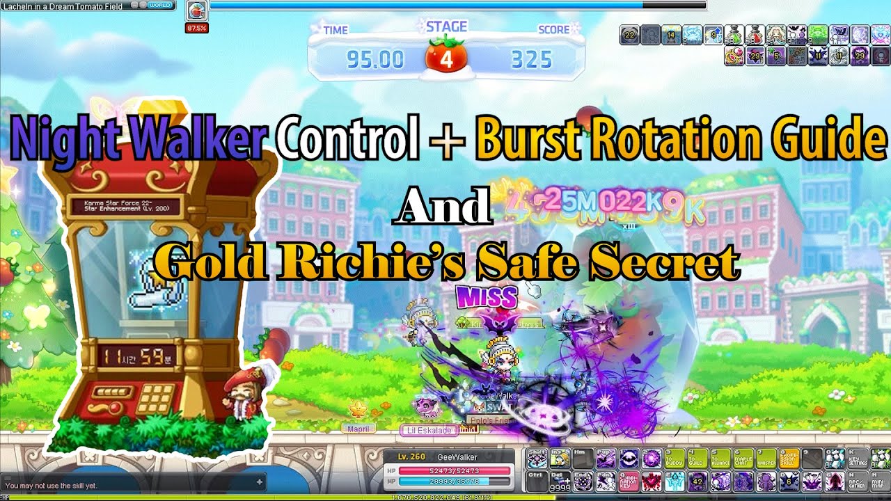 MapleStory Night Walker Control +Burst Rotation Guide & Gold Richie ...