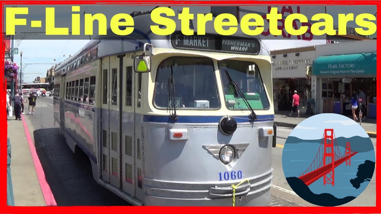San Francisco Historic F-Line Streetcars - Historische Trams - YouTube