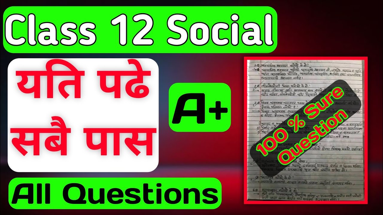 Social model question Neb | social today question paper 2082 | Neb ...