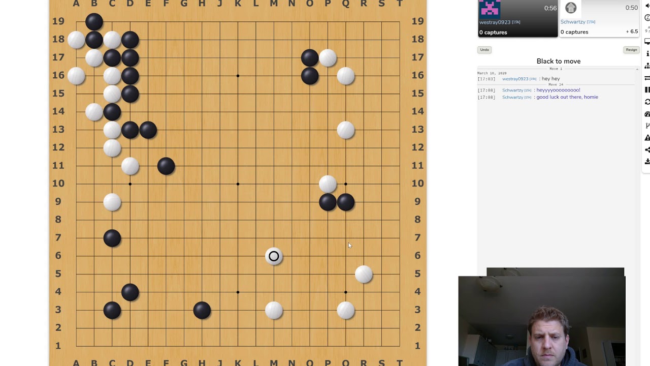 Online Go Beginner Game: 15k vs 19k (win the middle, win the match ...