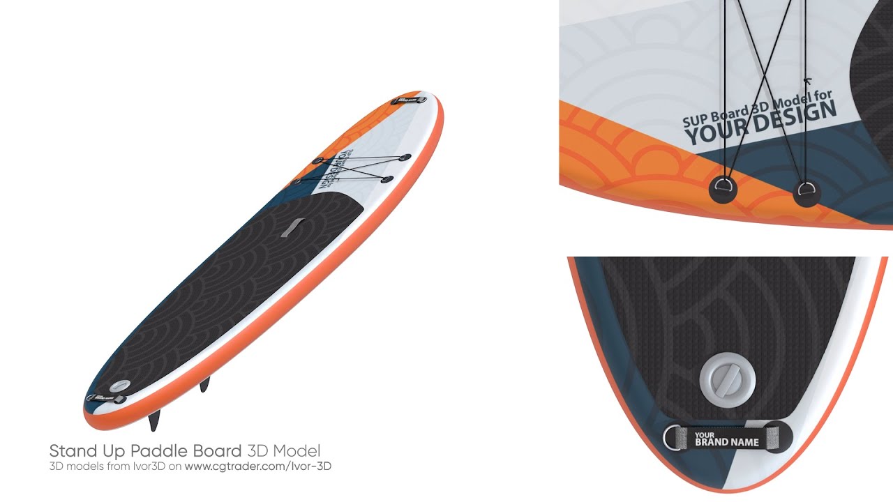 Stand Up Paddle Board 3D Model - YouTube