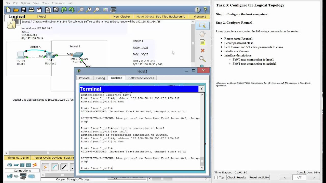 Ccna Setting Up A Router Through Console Port And Telnet Connection Packet Tracer Labs Youtube 9484