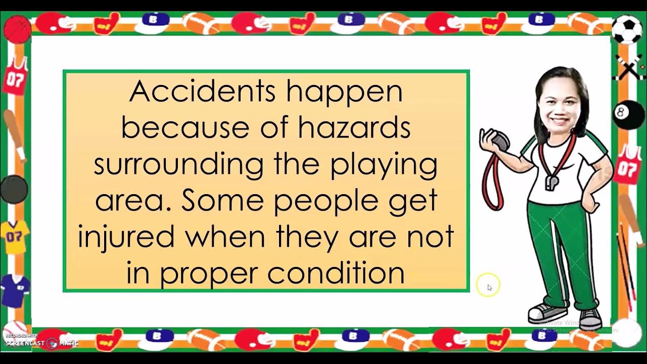 SAFETY PRECAUTIONS IN PHYSICAL ACTIVITY & PLAYING SPORTS & GAMES - YouTube