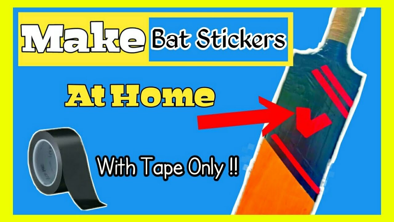 How to make bat stickers at home in hindi | bat sticker kaise banaye ...