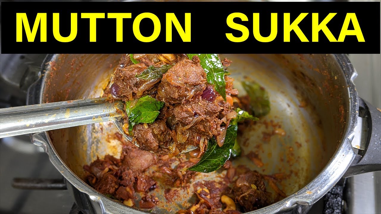 Mutton Sukka Recipe - Hotel Style Mutton Chukka - How to make Mutton ...