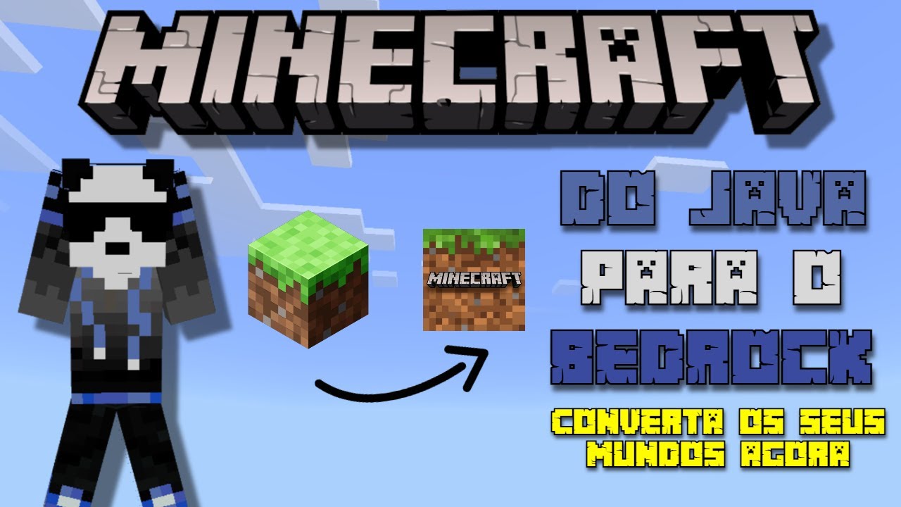 COMO CONVERTER MUNDOS DO JAVA PARA BEDROCK NO MINECRAFT! (Tutorial ...