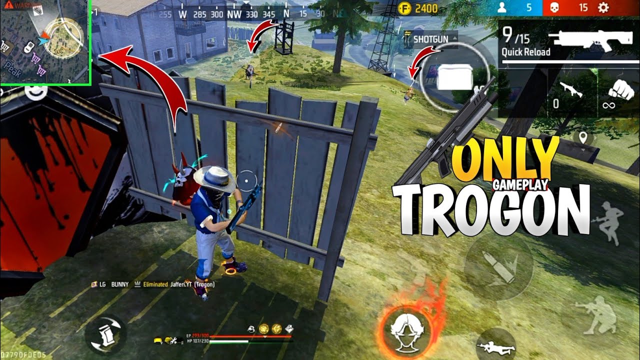 Only Trogon Gun Challenge 🤯 Solo VS Squad 15 Kills Fearless Gameplay ...