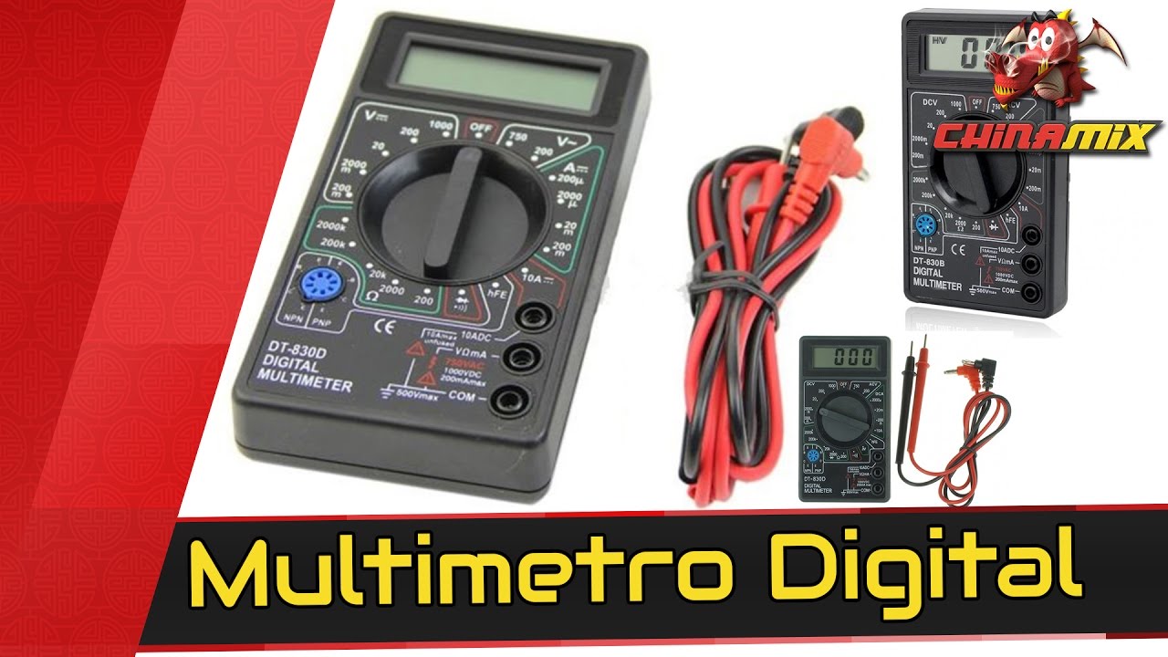 Multímetro Digital Display Lcd - YouTube