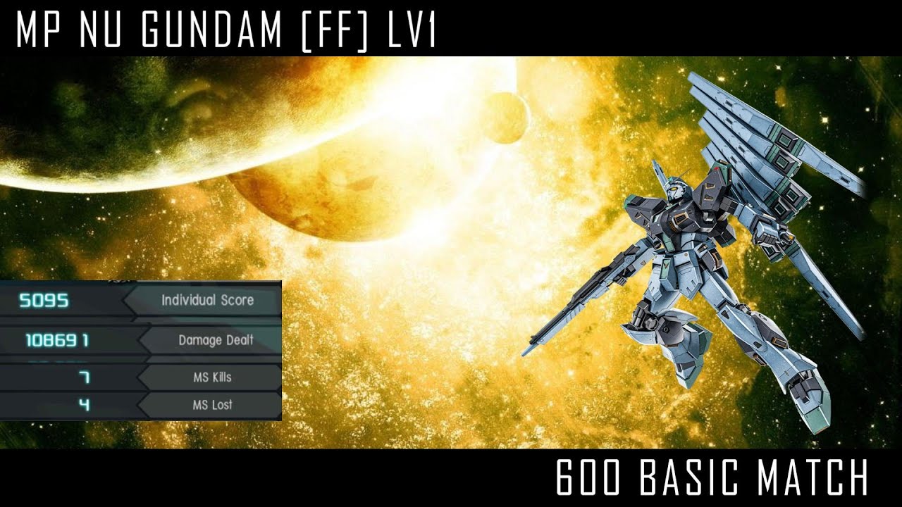 GBO2 - MP Nu Gundam [FF] LV1 - 600 Basic Match - YouTube