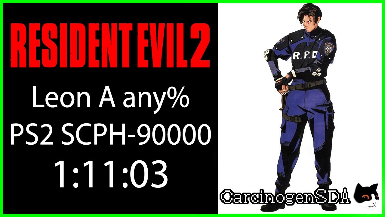 Resident Evil 2 (PS1) Speedrun - Leon A (1:11:03 - PS2 SCPH-90000 ...