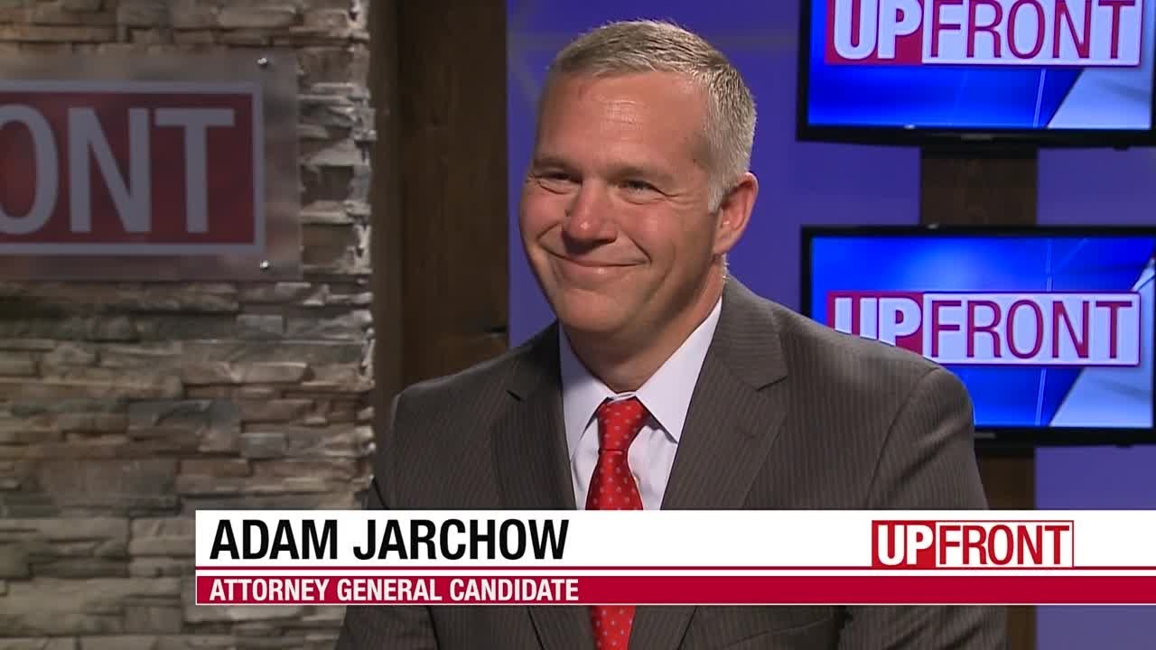 AG candidate Adam Jarchow campaigns for nomination action - YouTube