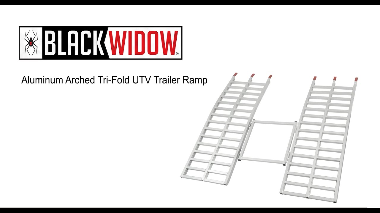 Black Widow Aluminum Arched Tri Fold UTV Trailer Ramp 3,000 lb Capacity ...