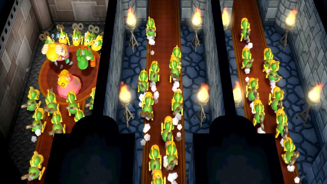 Mario Party 9 Minigames - Ballistic Beach - Yoshi vs Wario vs Peach vs ...