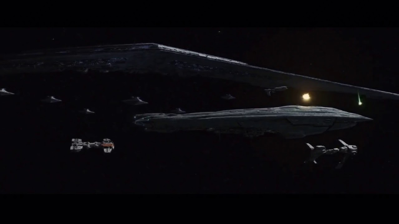 Star Wars The Last Jedi All Mega Class Star Destroyer scenes - YouTube