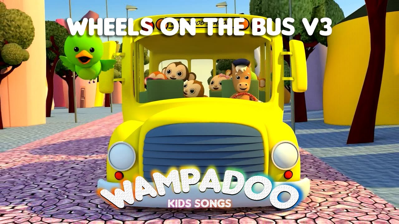 The Wheels on the Bus v3 | Wampadoo Kids Songs - YouTube