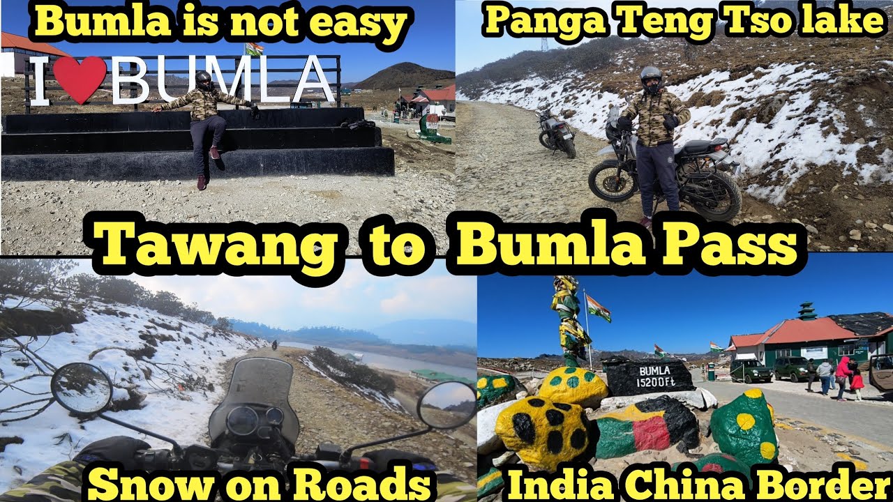 Bumla Pass India China Border | Snow on roads | Tawang to Bumla Pass ...