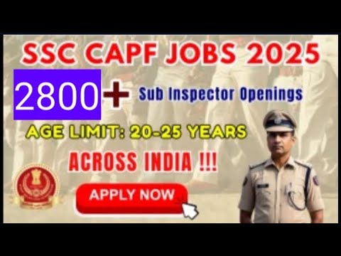 SSC Sub Inspector Posts:2861 - YouTube