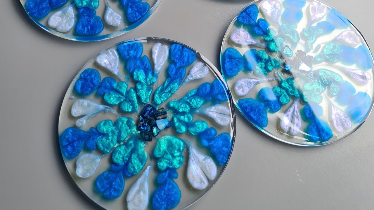 #123 Heart Chain Flower Coaster Tutorial | How to Make Resin Flower ...