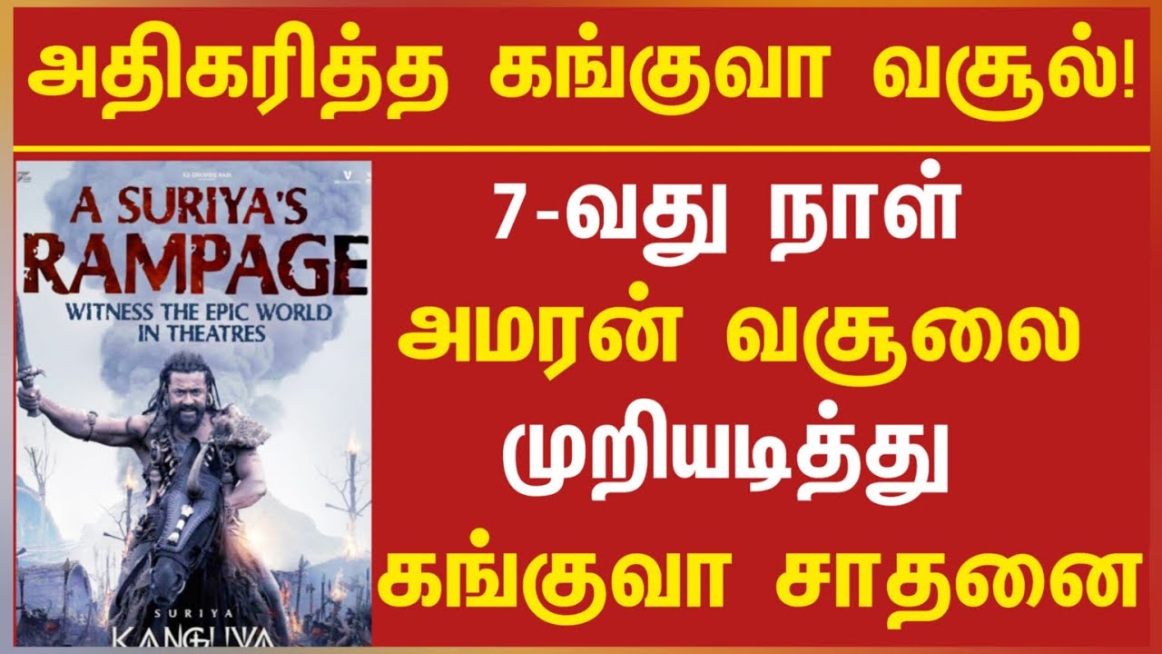 7-வது நாளில் கங்குவா வசூல் சாதனை!🔥 | Kanguva Day-7 Box Office | Kanguva ...