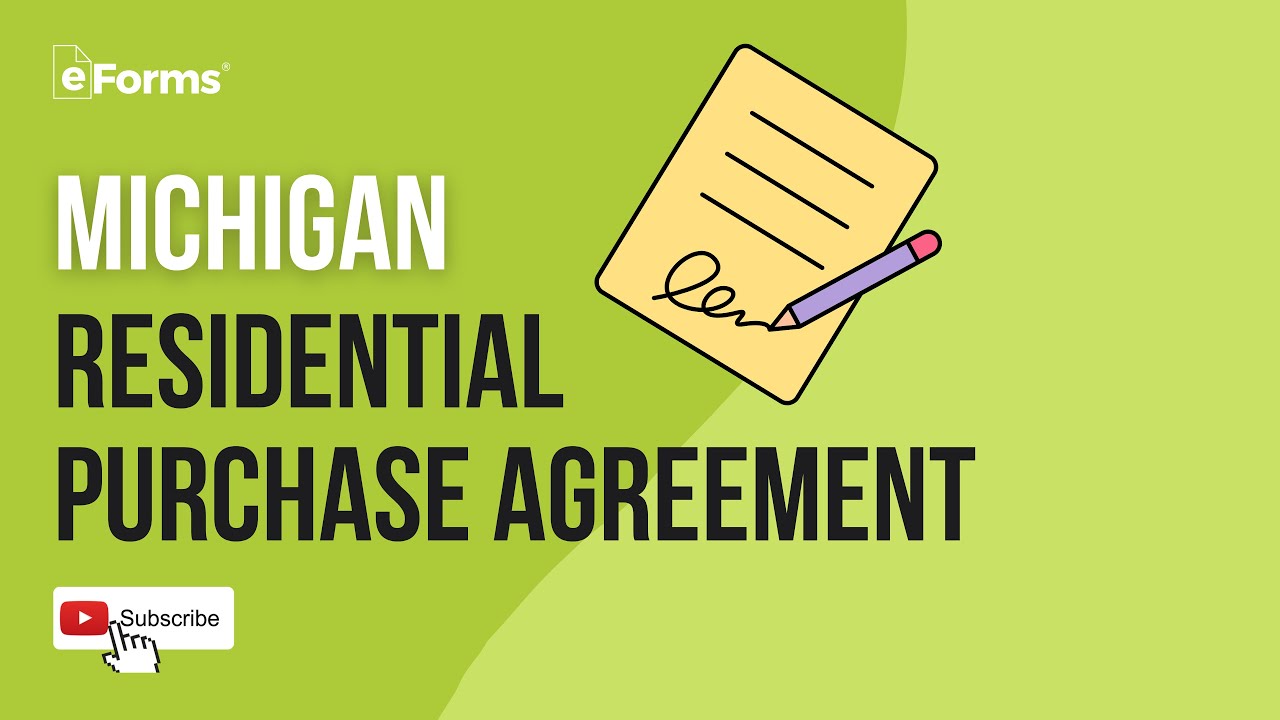 Michigan Residential Purchase Agreement - EXPLAINED - YouTube