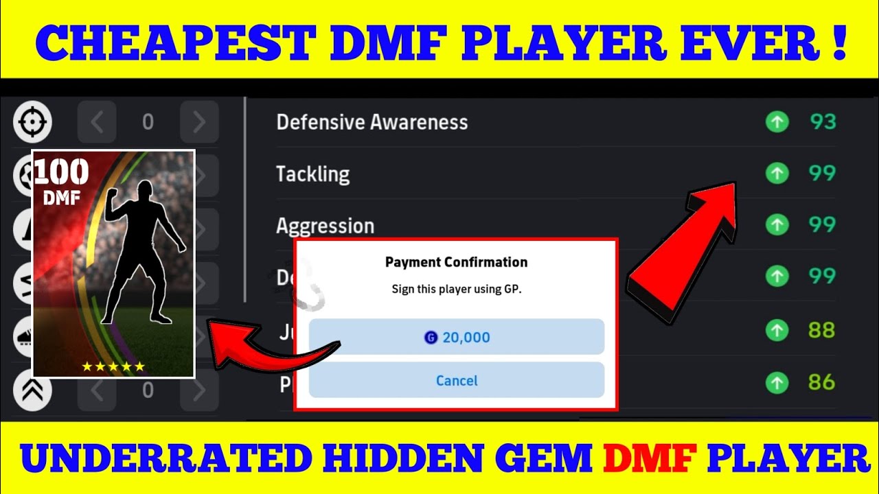 99 TACKLING! 99 AGGRESSION! Underrated DMF Standard Player In eFootball ...