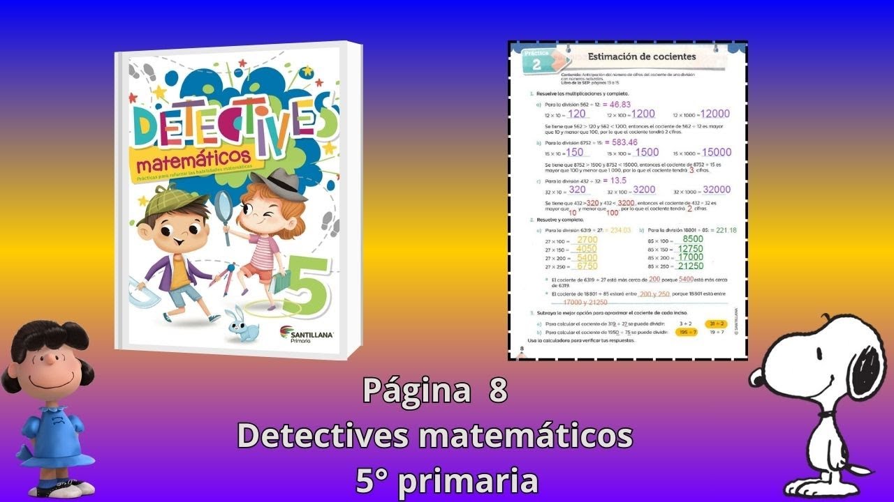 Página 8 Detectives matemáticos 5 ° - YouTube
