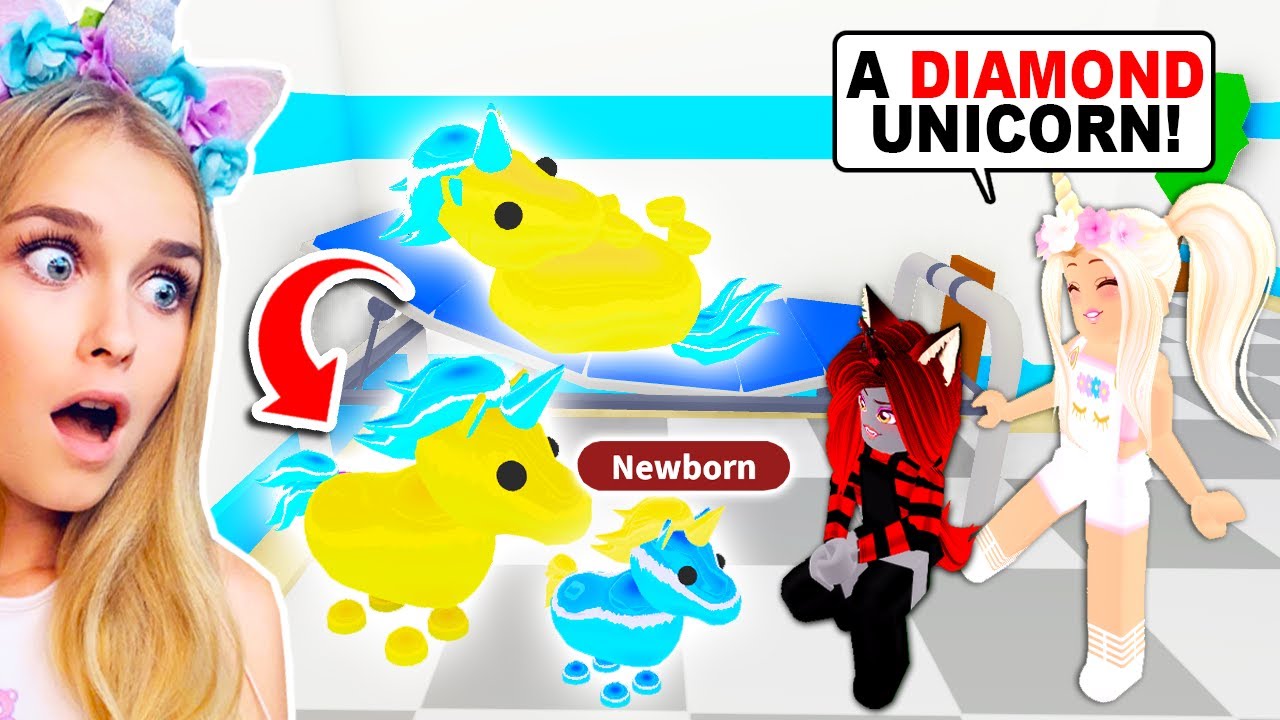 Our GOLDEN UNICORS Had A BABY DIAMOND UNICORN In Adopt Me! (Roblox ...