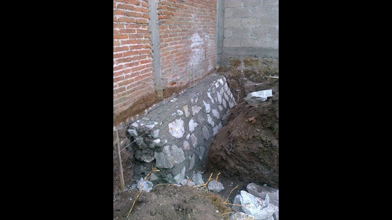 CIMENTACION DE MAMPOSTERIA DE PIEDRA BRAZA - YouTube
