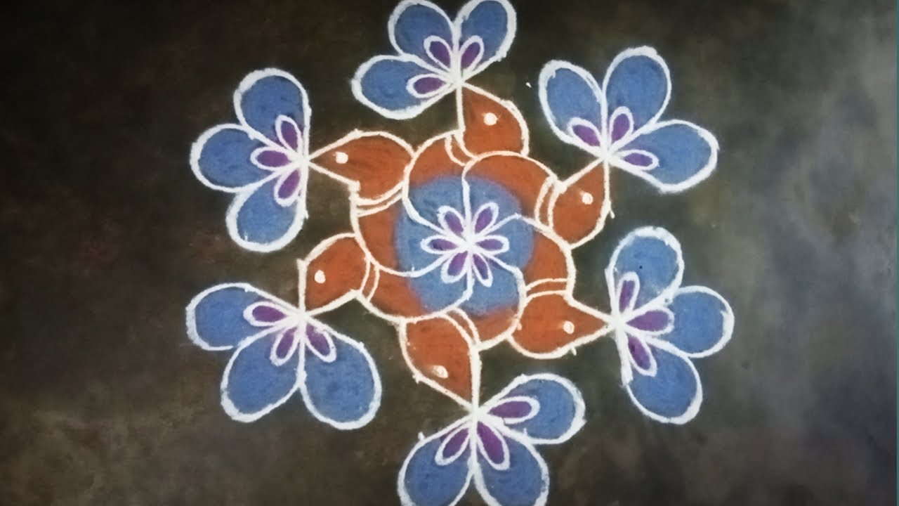 Simple Friday kolam 9*5/ venu rangolikolam🌺 - YouTube
