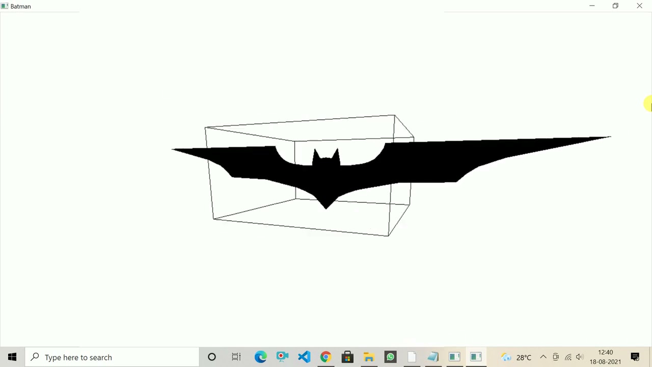 Rotating Batman Logo Open_GL / Computer Graphics Project With Source ...
