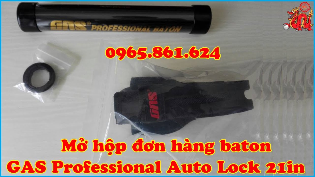 Khách mở hộp đơn hàng Baton GAS Professional Auto Lock 21in - mẫu baton ...