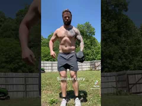 Suitcase carry for eliminating back pain and core work. Farmer carry ...