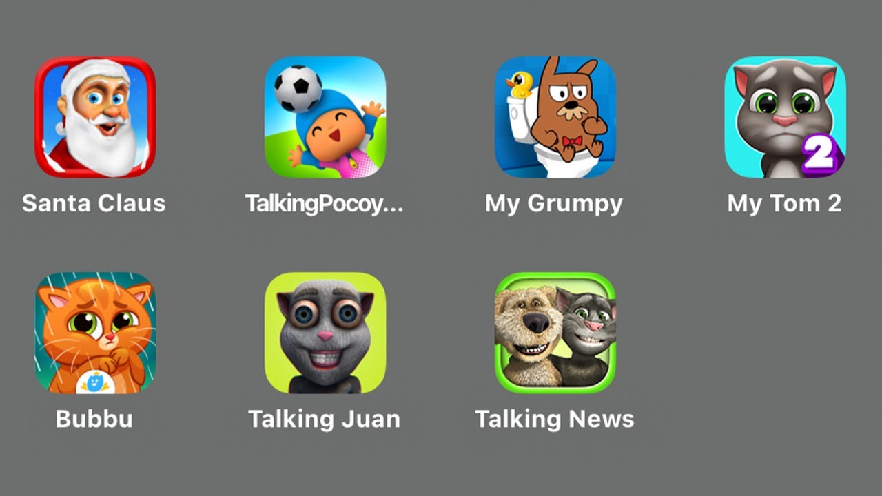 My Talking ( Santa Claus + Tom 2 + Pocoyo + Juan) & My Virtual Pet ...
