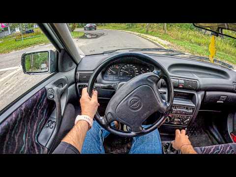 1993 Opel Astra F [1.6 I 71 hp] |0-100| POV Test Drive #2181 Joe Black