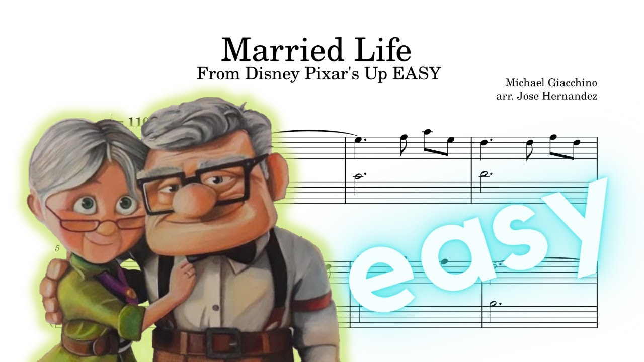 Married Life – Michael Giacchino EASY version | Sheet Music + Piano ...
