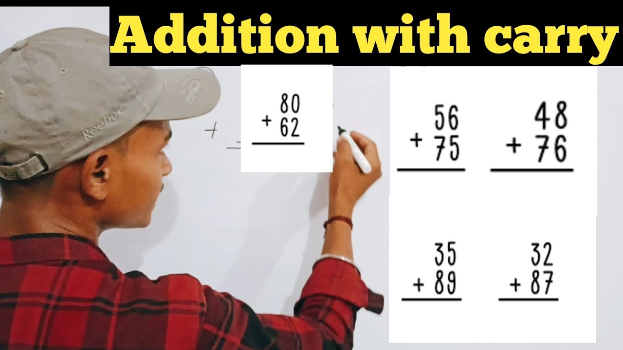 Addition with carry || carry add #addiction #add #addition with carry # ...