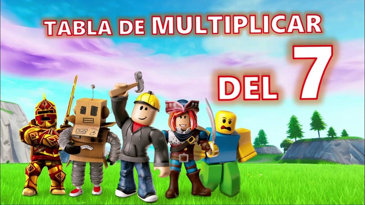 👁️😆Tabla de Multiplicar del 7 ROBLOX I ROBLOX Tablas de Multiplicar I ...