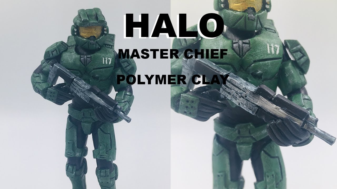 Making Master Chief from Halo, Polymer clay. - YouTube