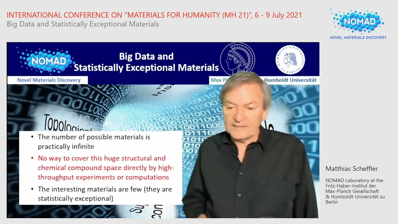 Matthias Scheffler: Big Data and Statistically Exceptional Materials ...