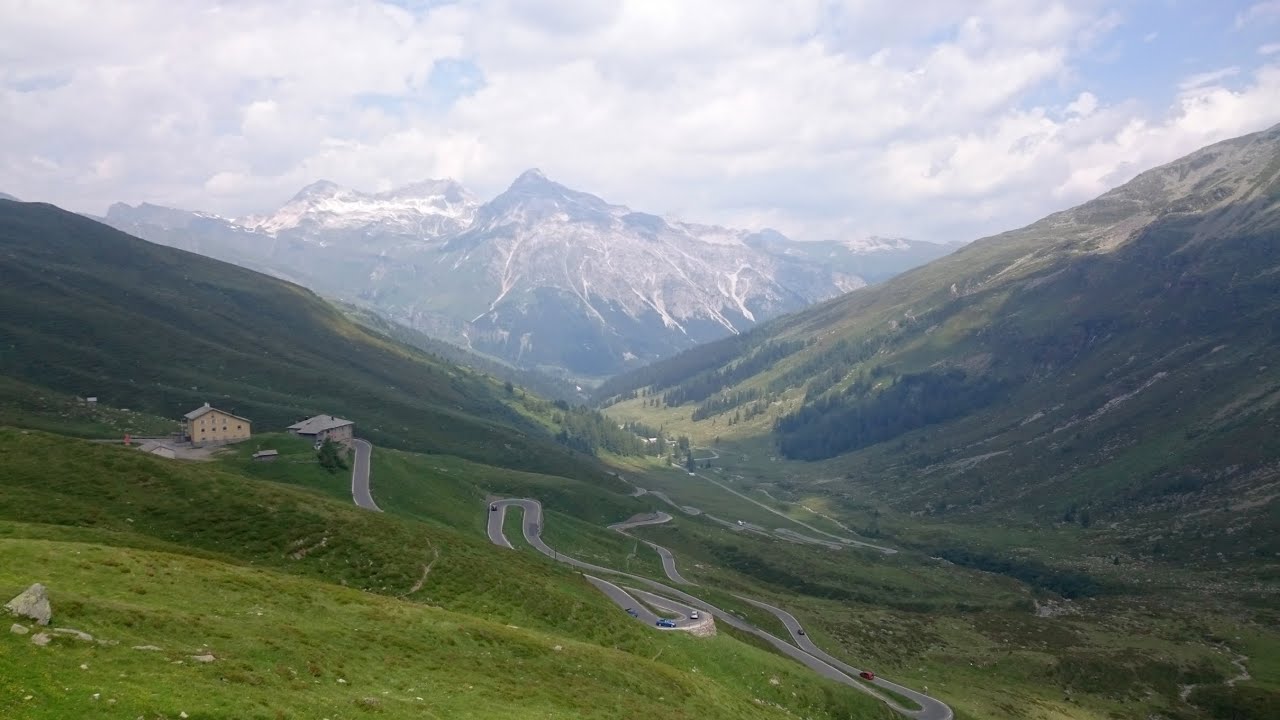 Splugen pass, downhill road cycling, italian side - YouTube