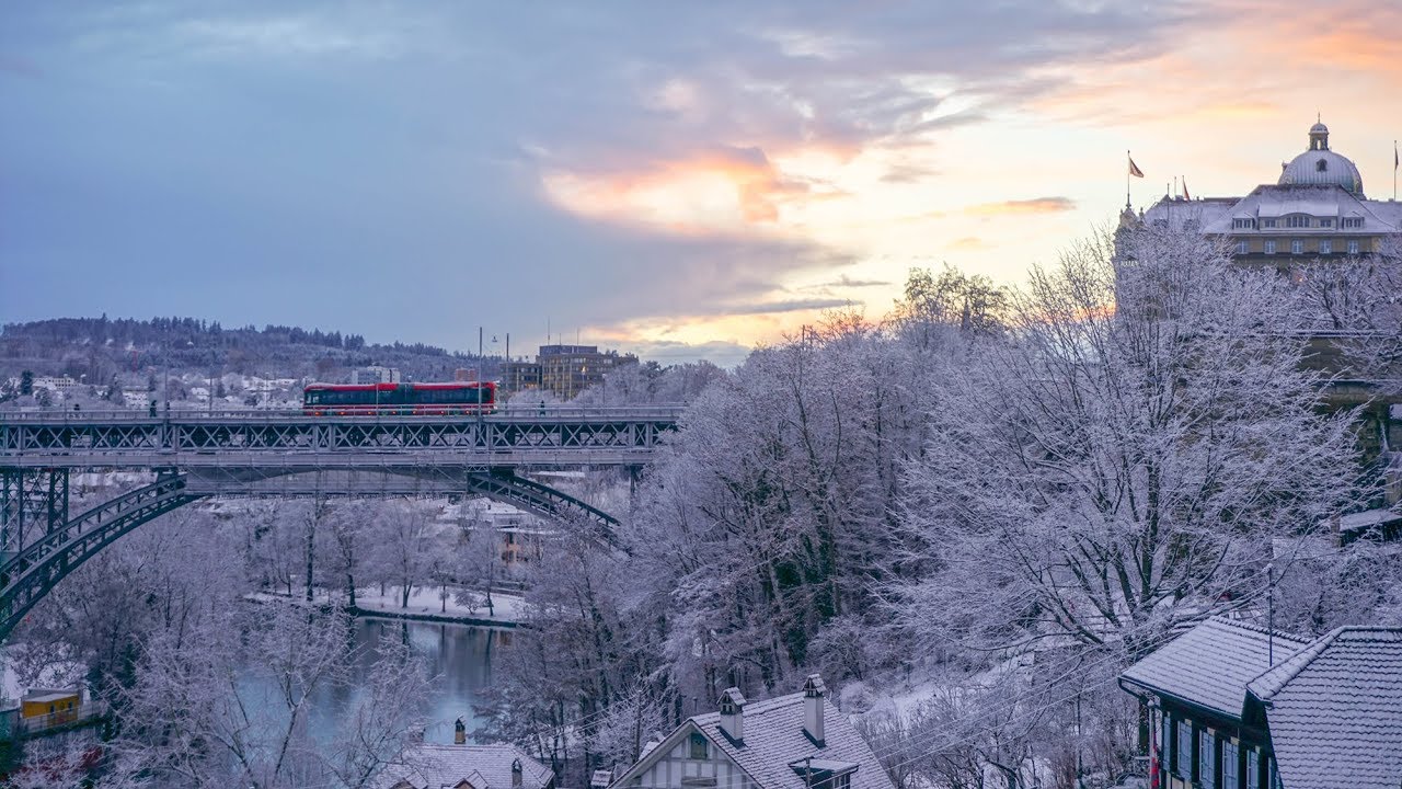 Winter Snow in Bern Switzerland on Interrail/Eurail Pass - YouTube