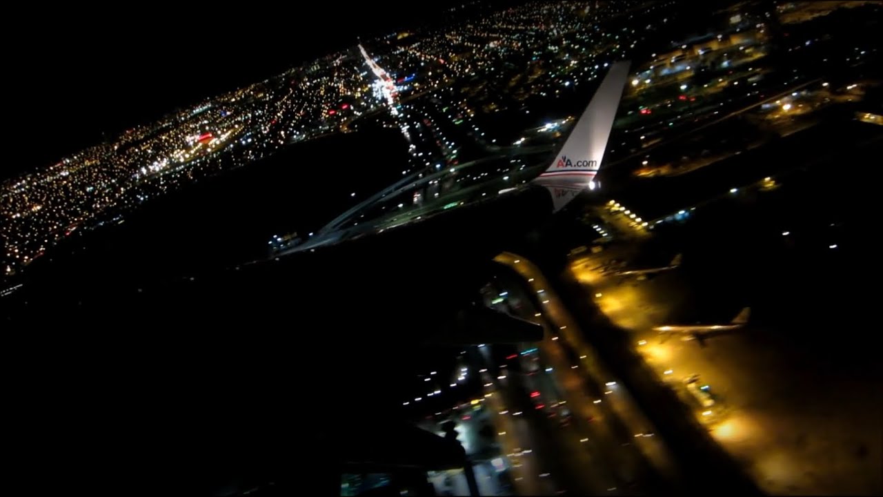 HD | BEAUTIFUL Night Takeoff in Miami on American Airlines 737 - YouTube