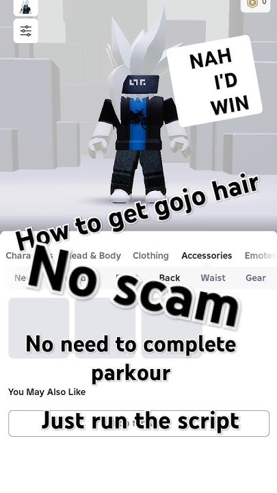 HOW TO GET GOJO HAIR USING SCRIPT #roblox #musicmashup #mysoundtrack # ...