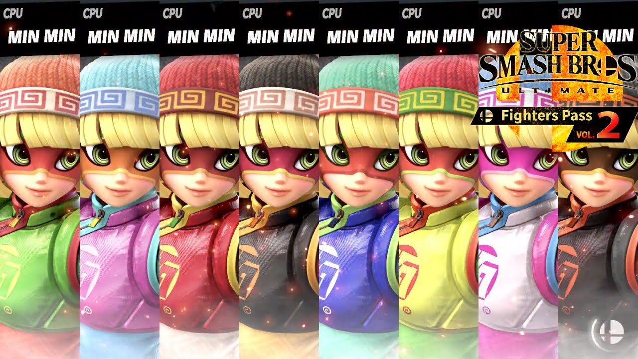 Super Smash Bros Ultimate All Min Min Color Costumes Gameplay! - YouTube