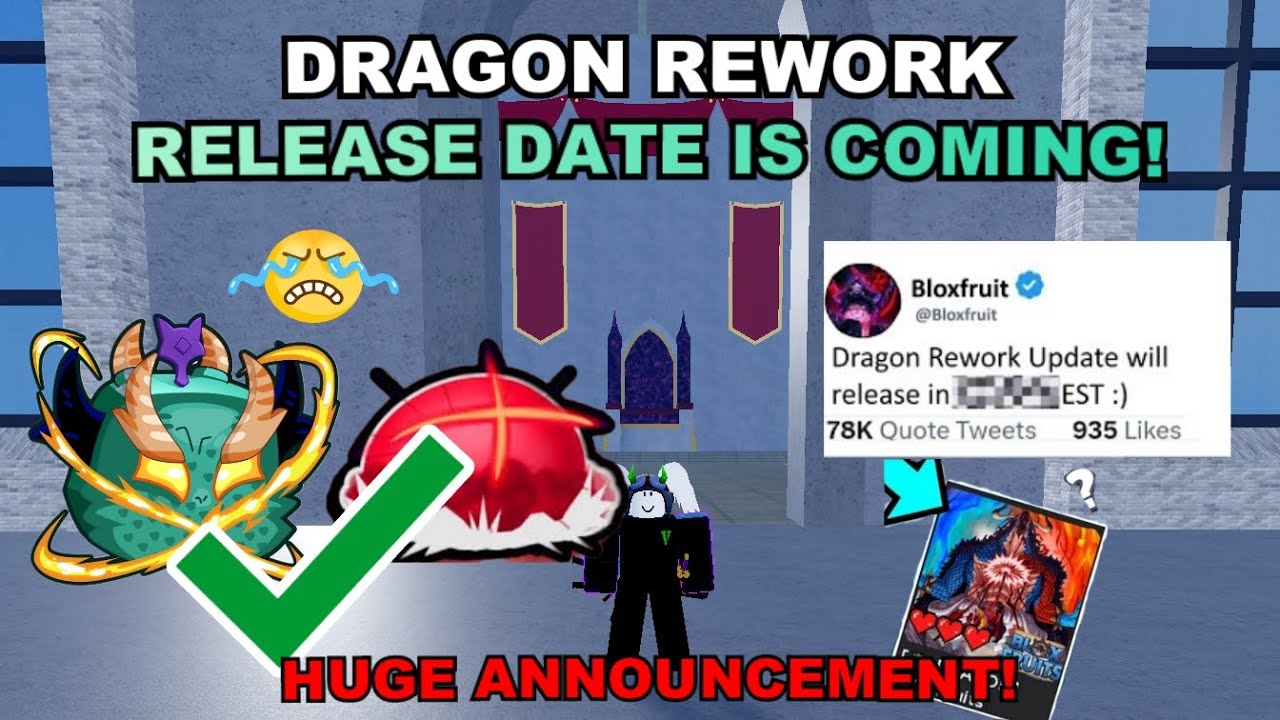 Dragon Rework RELEASE DATE is finally here!?! Blox fruit - YouTube