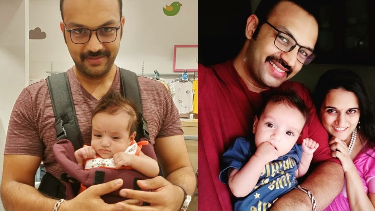 amit bhargav with baby veda sri cute latest video! - YouTube