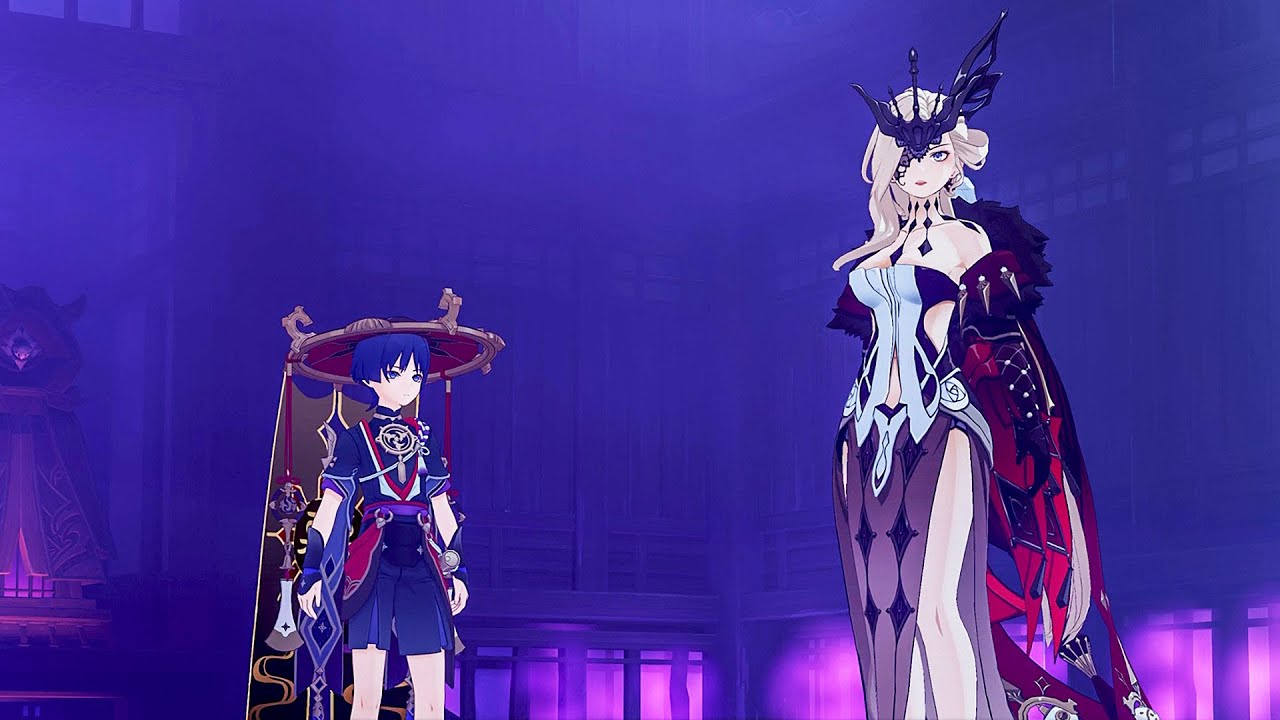 La Signora argues with Scaramouche Cutscene - Genshin Impact 3.3 - YouTube